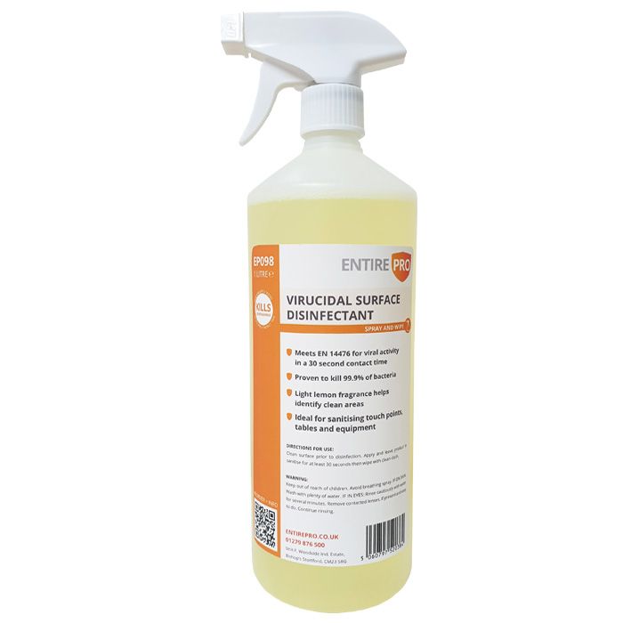 Virucidal Surface Disinfectant Spray 1 Litre | Entire Pro
